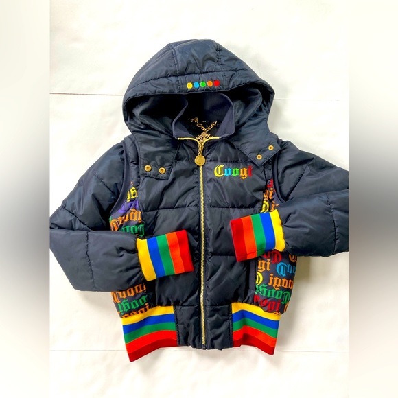 COOGI | Jackets & Coats | Coogi Rainbow Puffer Bomber Convertible ...